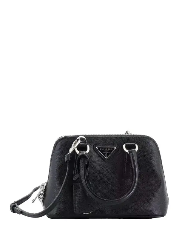 Prada Saffiano Leather Mini Crossbody Bag - Black
