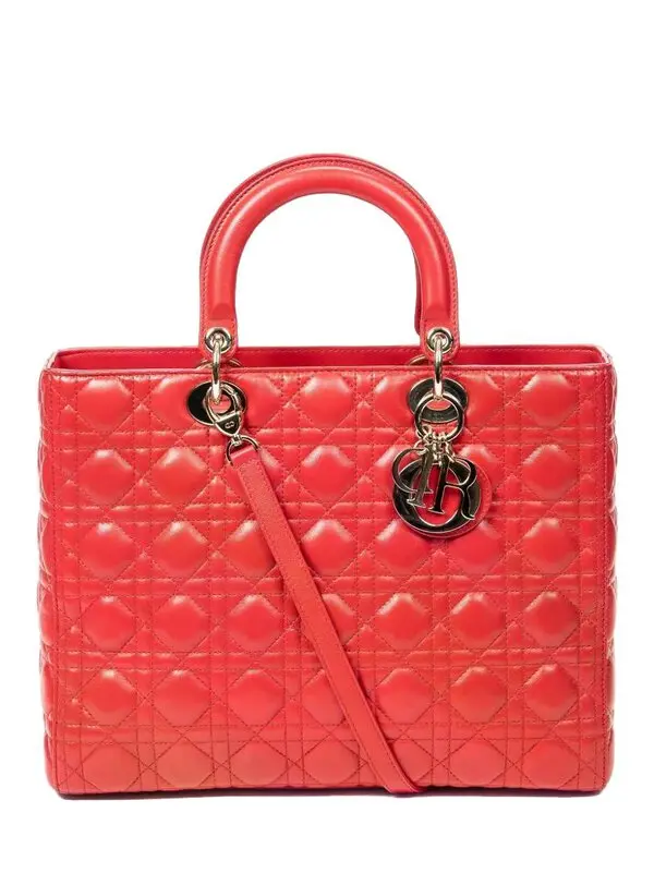 Dior Lady Cannage Shoulder Bag - Red