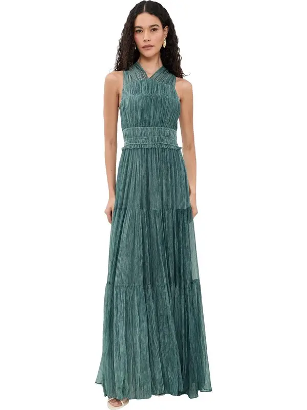 Ulla Johnson Freesia Silk Gown - Kelp
