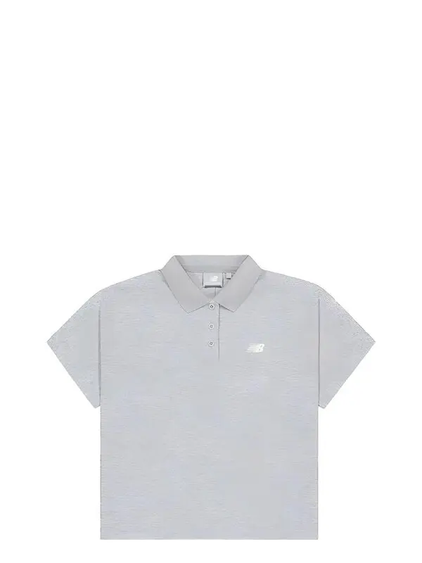 NEW BALANCE Short Sleeve Polo Shirt - Grey
