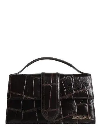 Jacquemus Il Grande Bambino Handbag In Dark Leather - Black