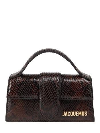 Jacquemus Dark Calfskin Textured Leather Minaudière Bag - Brown