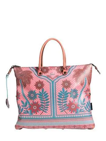 GABS Calfskin Handbag With Floral Print - Red