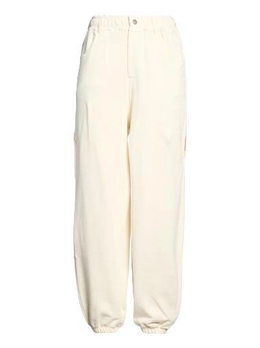DISCLAIMER French Terry High-waisted Track Pants - Cream