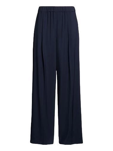 Patrizia Pepe Wide-leg Twill Trousers - Navy