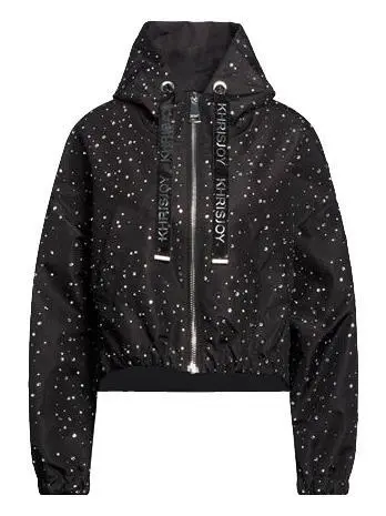 Khrisjoy Embellished Hooded Zip-up Jacket - Black