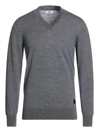Iceberg Wool V-neck Sweater - Grey