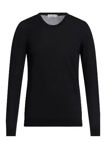 DANIELE ALESSANDRINI Merino Wool Crewneck Sweater - Black
