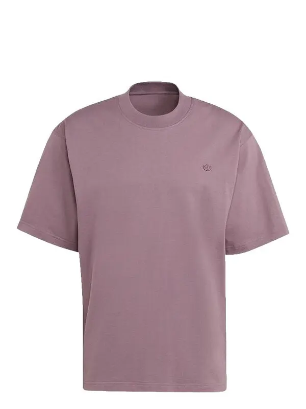 Adidas Originals C Tee Solid Color Small Label Loose Sports Short Sleeve Light Purple T-shirt - Default Color