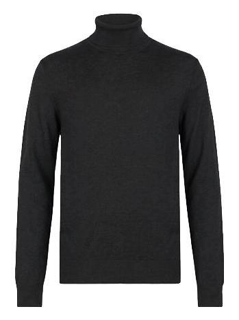 JACK & JONES Turtleneck, Long Sleeve, Recycled Polyester - Grey