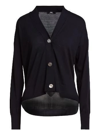Alpha Studio Fine Essentials Merino Wool Cardigan - Blue