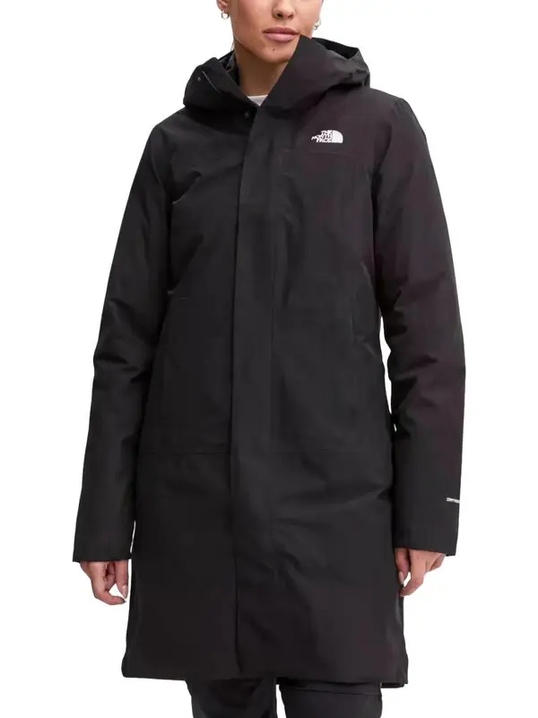 The North Face Logo Hooded Coat - Black