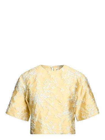 Paul & Joe Brocade Floral Print Cropped Top - Marigold