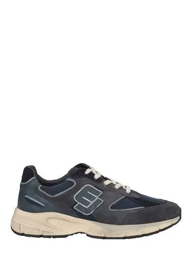 ENTERPRISE JAPAN Suede And Mesh Low-top Sneakers - Navy