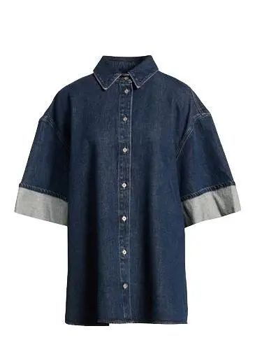 7 For All Mankind Cotton Elastane Denim Shirt - Blue