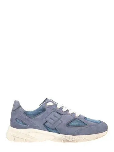 ENTERPRISE JAPAN Slate Leather And Textile Low-top Sneakers - Blue