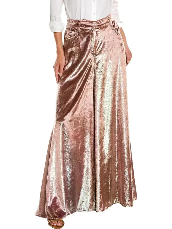 Brunello Cucinelli Velvet Palazzo Pants - Pink