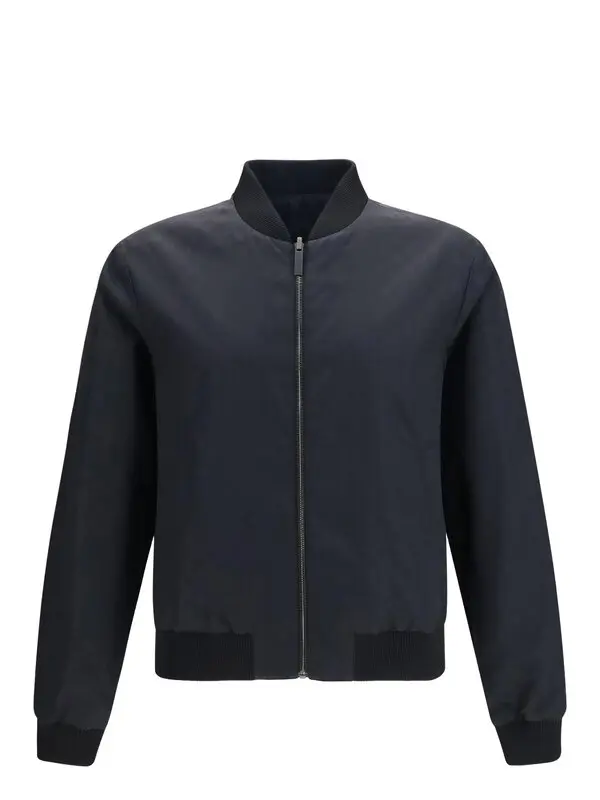 Gucci Reversible Zip Jacket In Lightweight Silk Faille - Black
