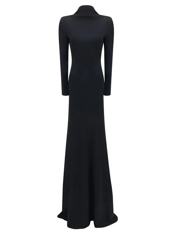 TOM FORD Long Sleeve Evening Gown - Black
