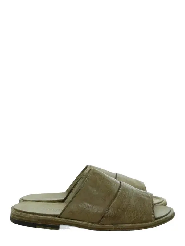 ZIGGY CHEN Crinkled Leather Sandals - Neutrals