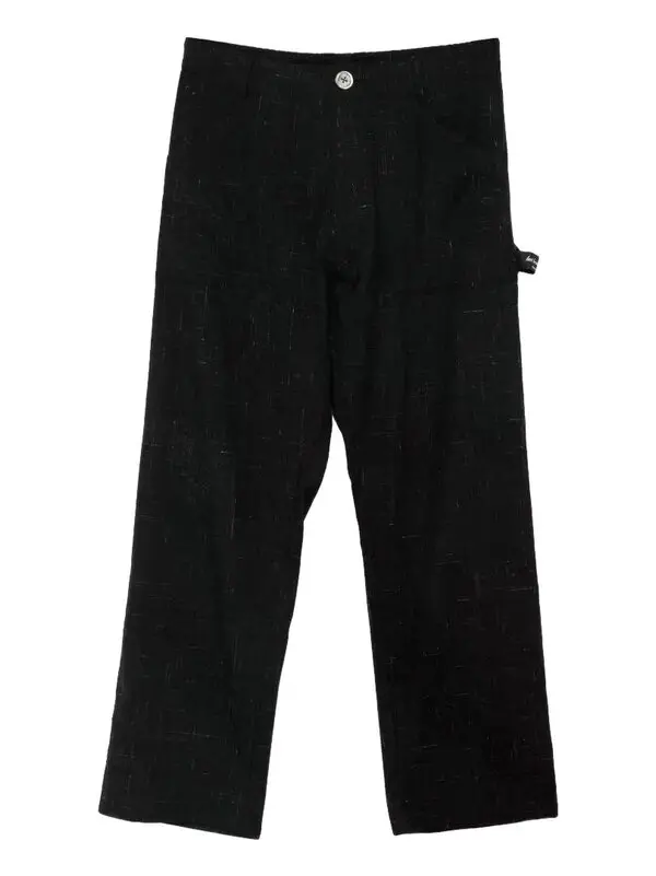 Undercover Textured Button-fastening Trousers - Black