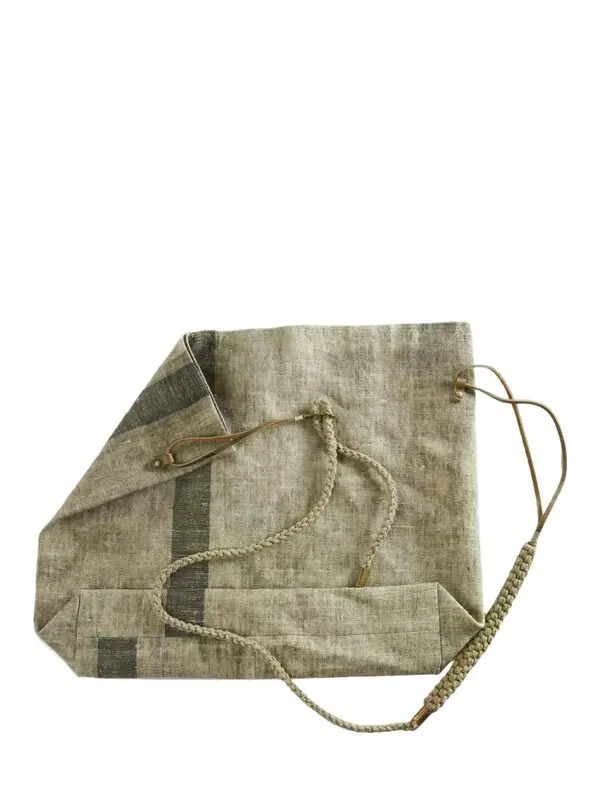ZIGGY CHEN Braided-strap Panelled Backpack - Neutrals