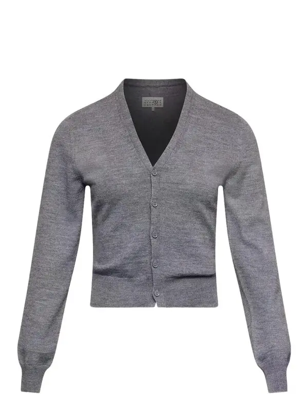 MAISON MARGIELA Cropped Cotton Cardigan - Grey