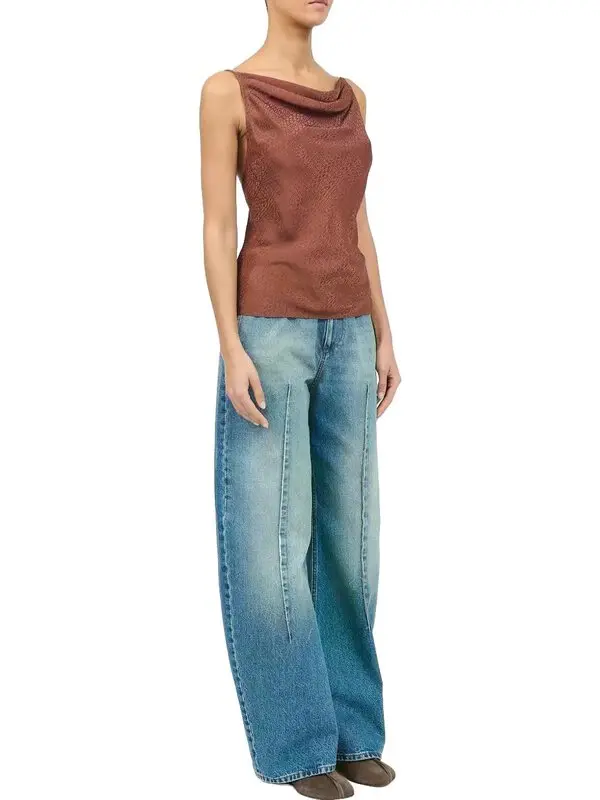 MAISON MARGIELA Jacquard Camisole Top - Brown