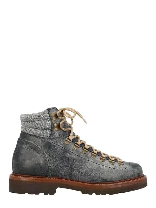 Brunello Cucinelli Leather Panelled Boots - Blue