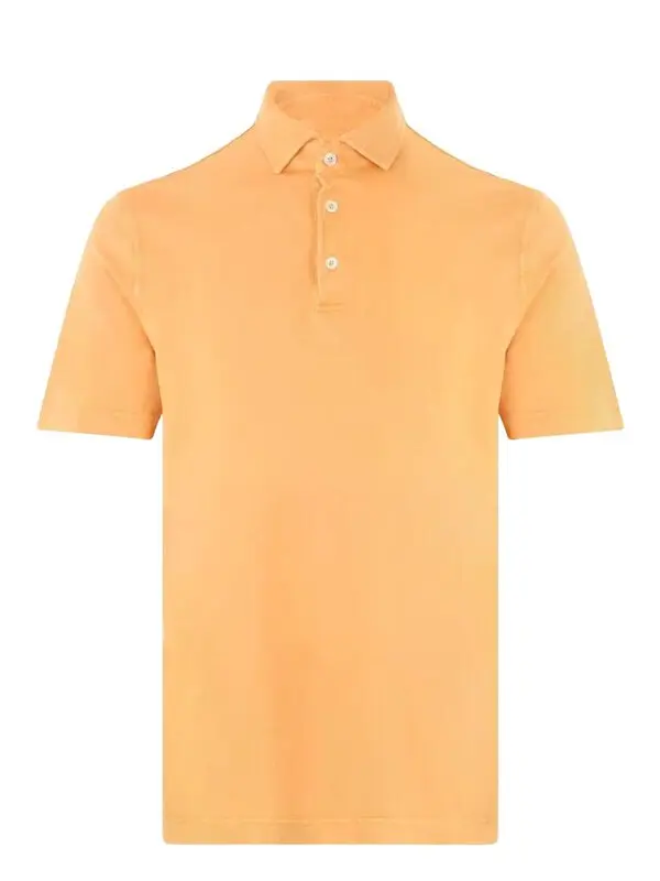 Fedeli Short-sleeve Polo Shirt - Orange