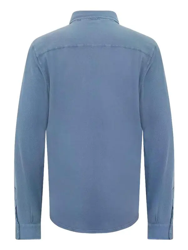 Fedeli Button-fastening Long-sleeve Shirt - Blue