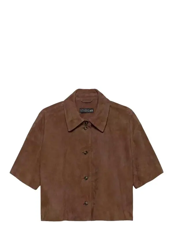 STUDIO AR Eveline Suede Jacket - Brown