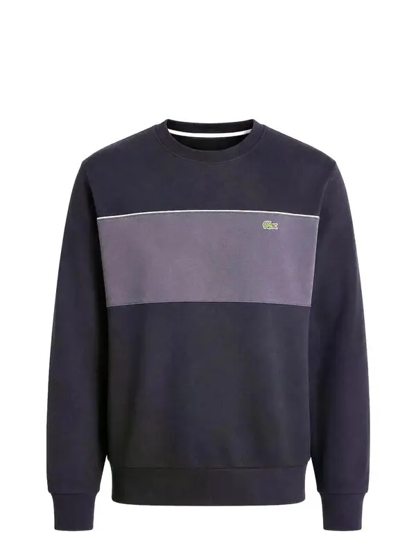 Lacoste Color-block Crew Neck Sweater - Blue