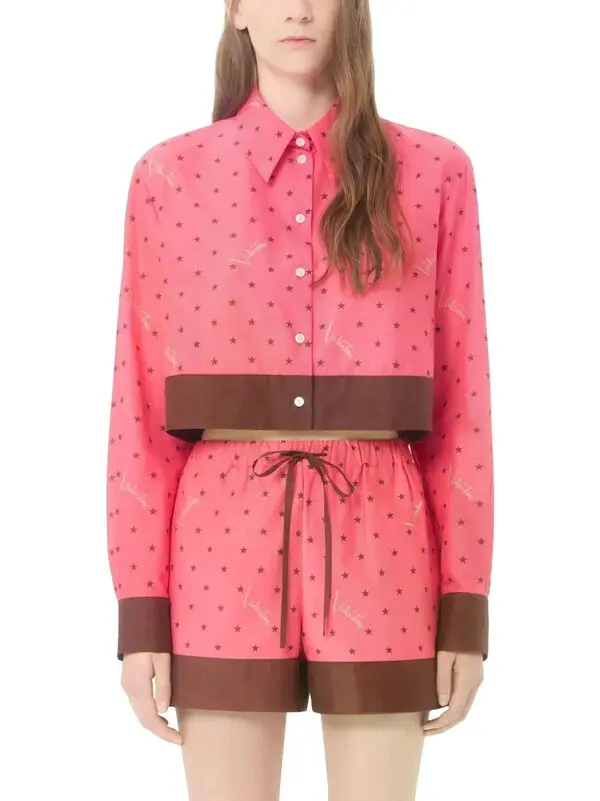 Valentino Garavani Starry Signature Muslin Shirt - Pink