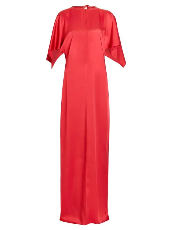 Stella McCartney Draped Satin-crepe Maxi Dress - Red