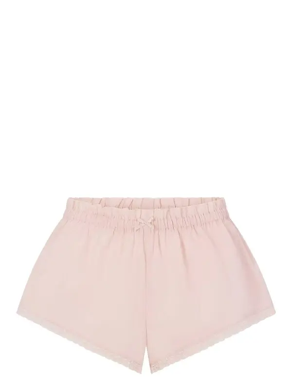 SKIMS Lace-trim Poplin Shorts - Pink