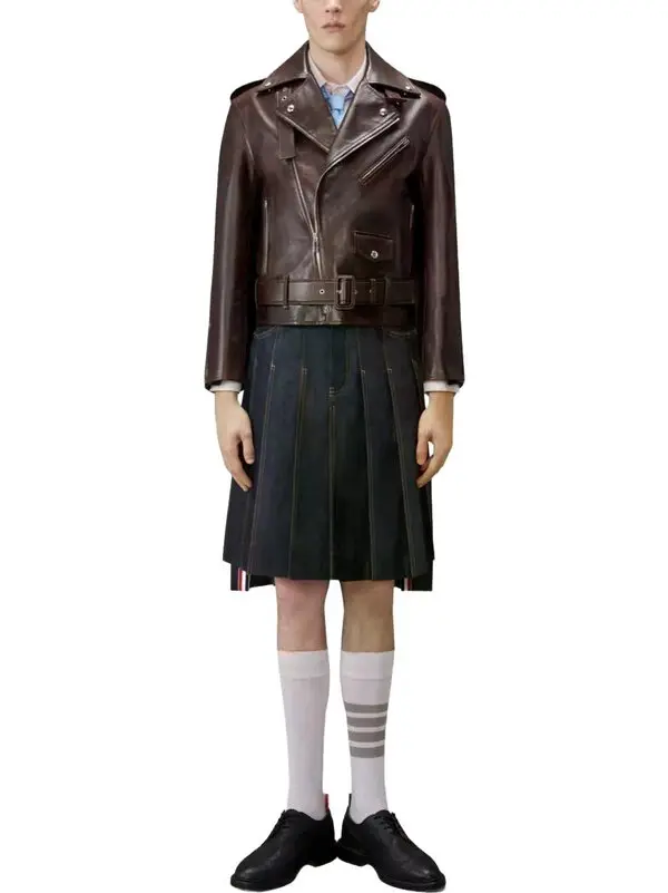 Thom Browne 4-bar Linen Shirt - Pink