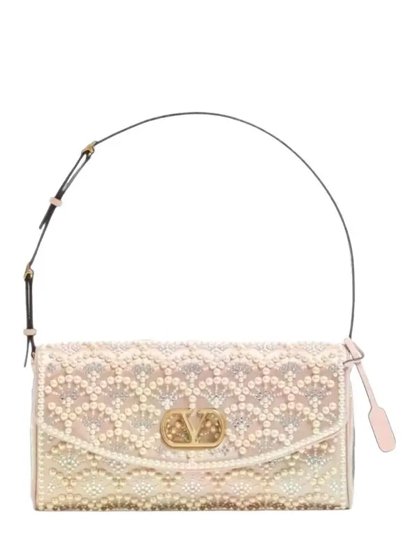 Valentino Garavani Small Embellished Shoulder Bag - Neutrals