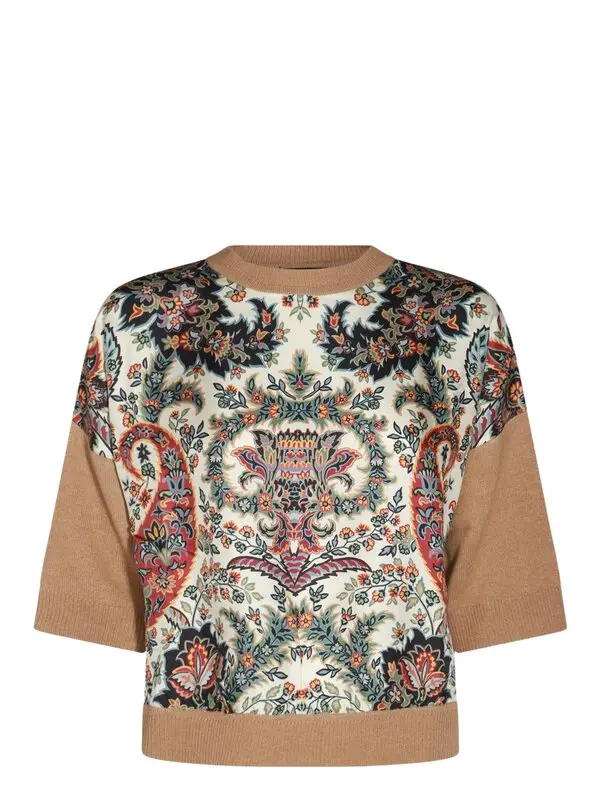 Etro Printed Knitted T-shirt - Green