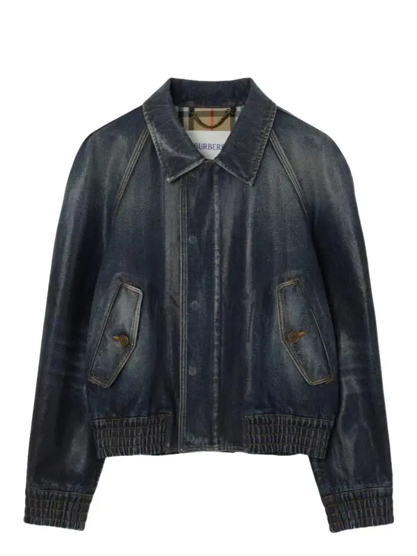 Burberry Coated Denim Jacket - Medium Blue