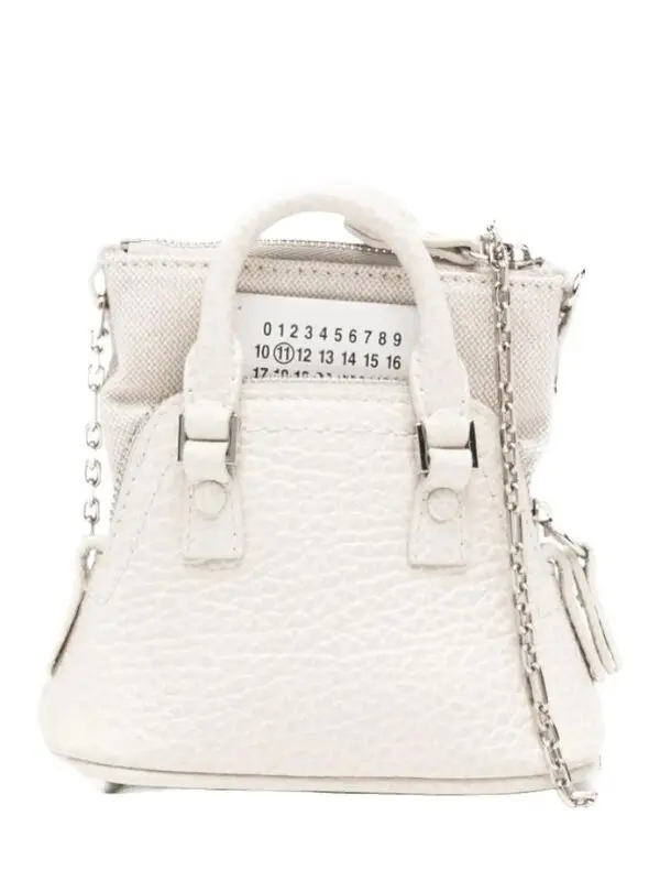 MAISON MARGIELA Numbers Patch Mini Shoulder Bag - Light Gray