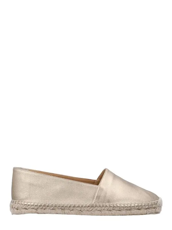 CastaÑer Metallic Slip-on Flat Espadrilles - Nude