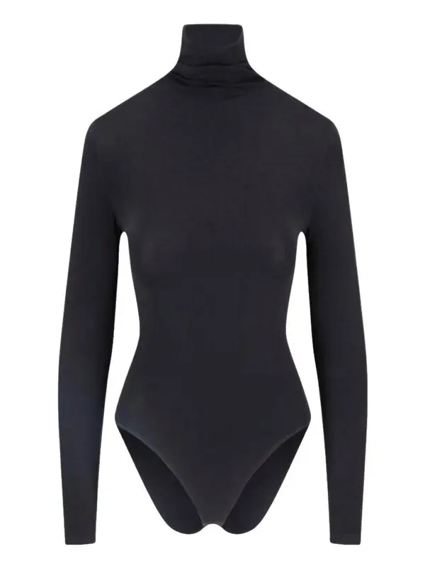 Wolford High Neck Long Sleeve Bodysuit - Black