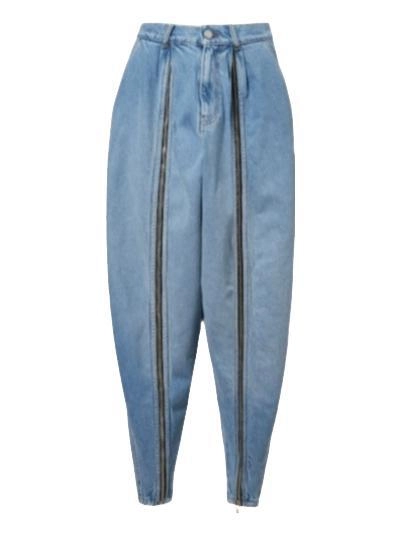 Coperni Front Slit Balloon Jeans - Blue