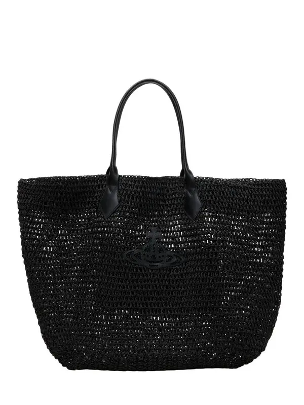 VIVIENNE WESTWOOD Woven Logo Tote Bag - Black