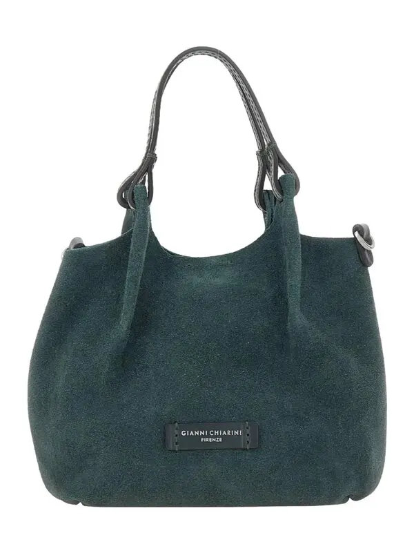 GIANNI CHIARINI Dua Suede Tote Bag - Green