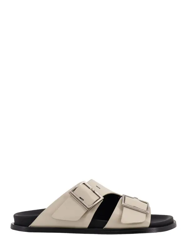 ALOHAS Alba Buckle Strap Slides - Nude