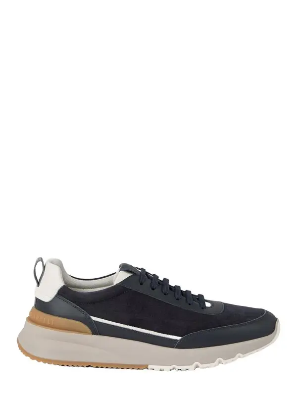 Brunello Cucinelli Suede Lace-up Sneakers - Black