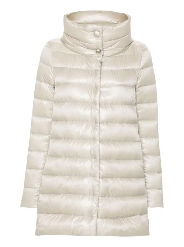 Herno Amelia Down Jacket With Stand Collar - White