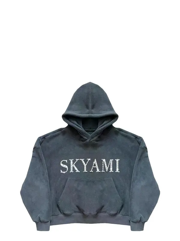 77 STUDIOS Skyami Rhinestone Embellished Hoodie - Grey